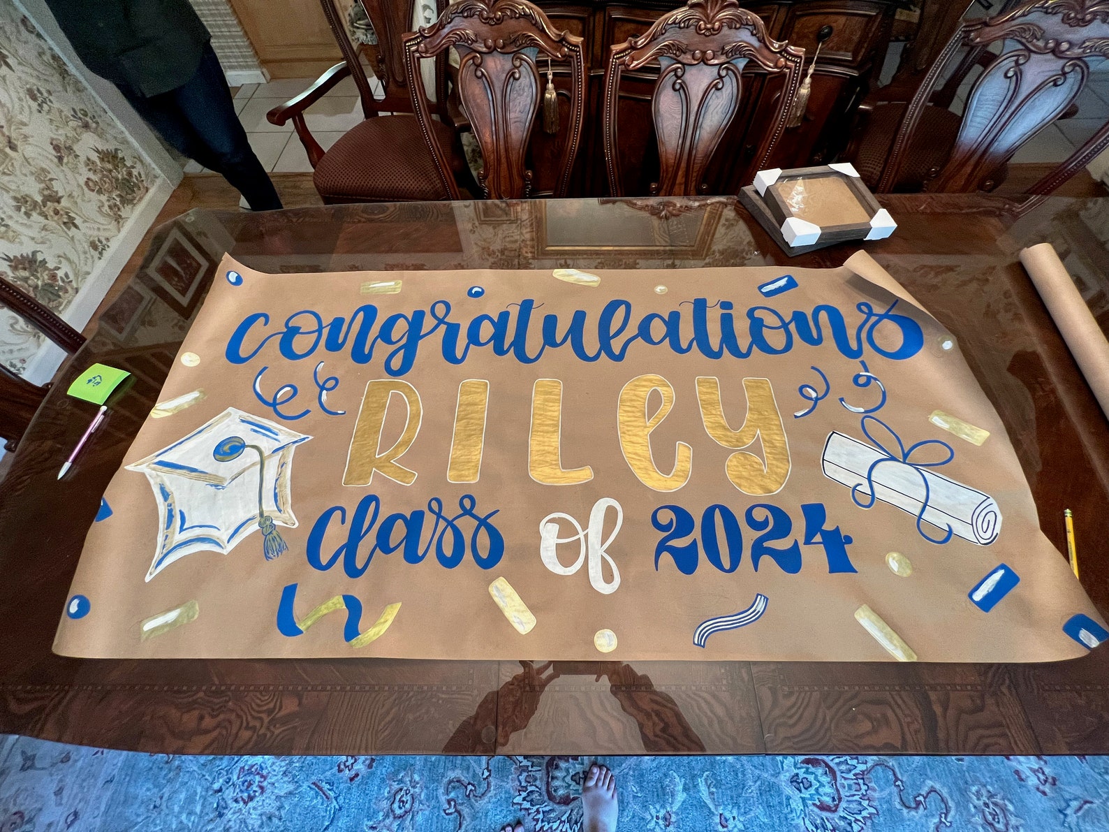 Hand Painted Custom Party Banner- Painted Banner- Paper Banner ...