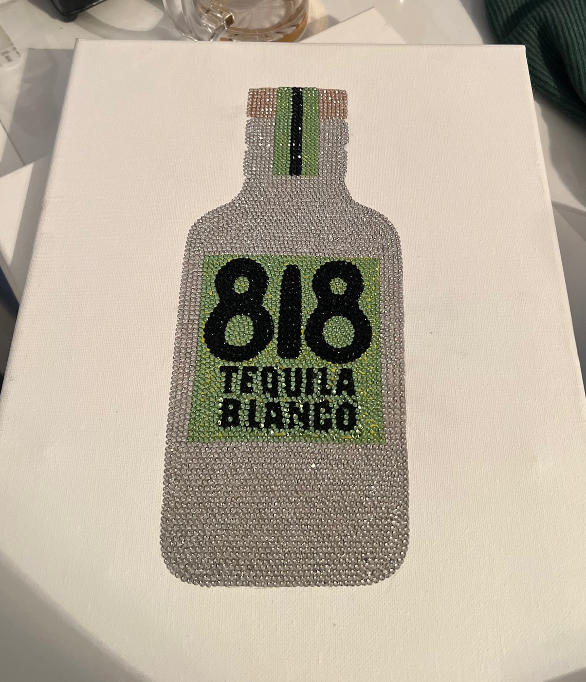 Rhinestone Canvas Art - Wall Art - Canvas - Handmade Decor - Gem ...