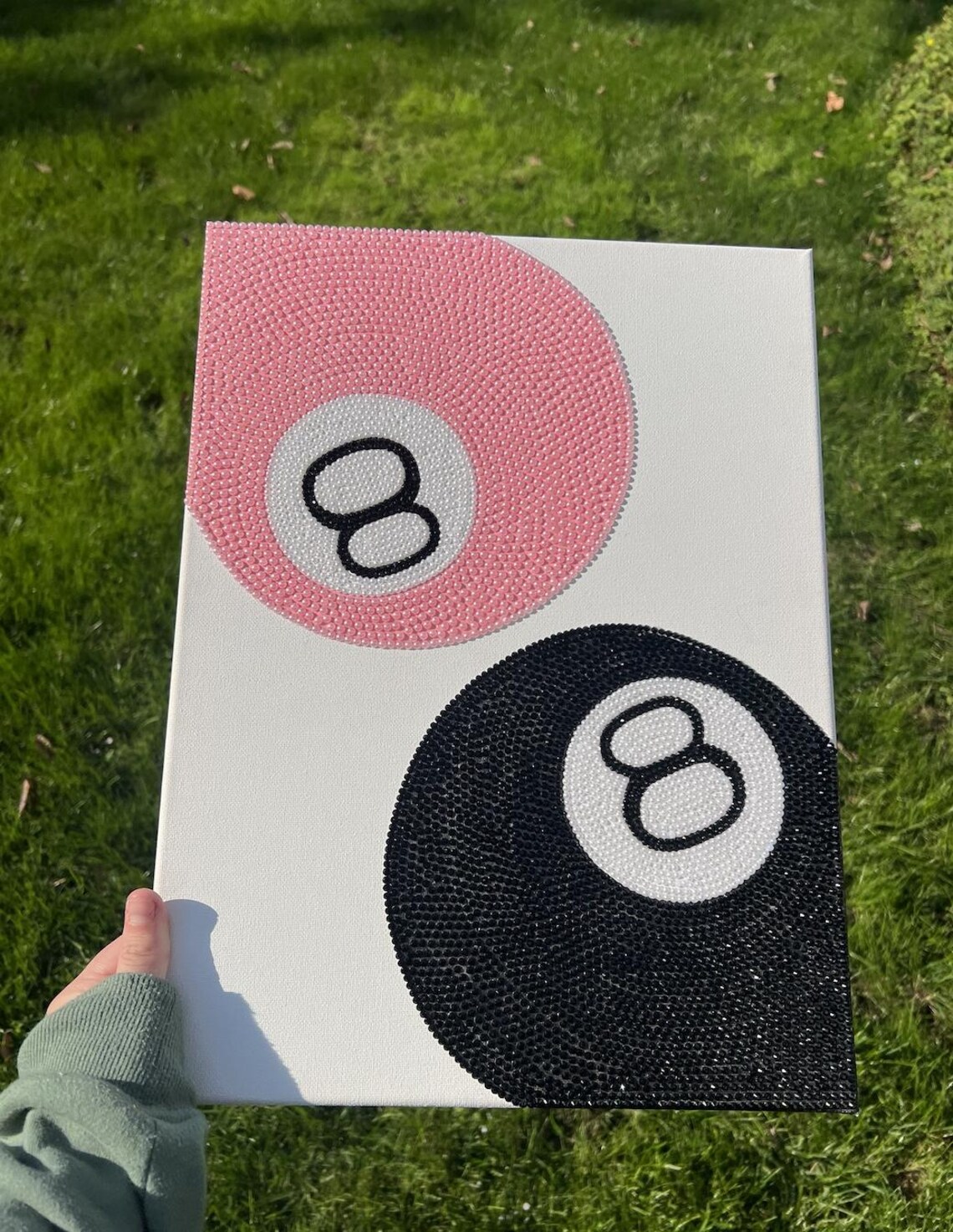 Rhinestone Canvas Art - Wall Art - Canvas - Handmade Decor - Gem ...