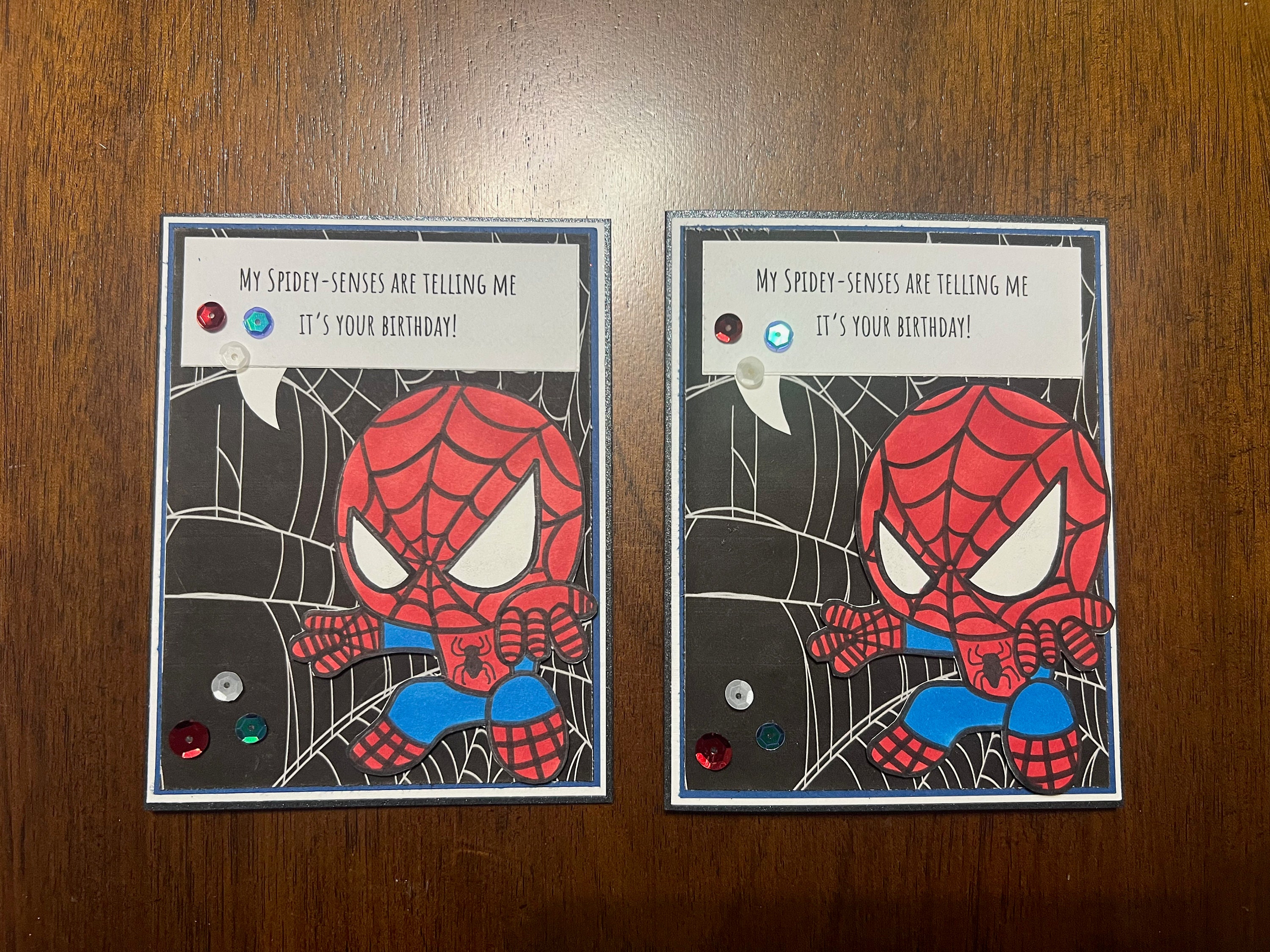 Spiderman Birthday Card - Set of Spiderman Cards - Birthday Card ...
