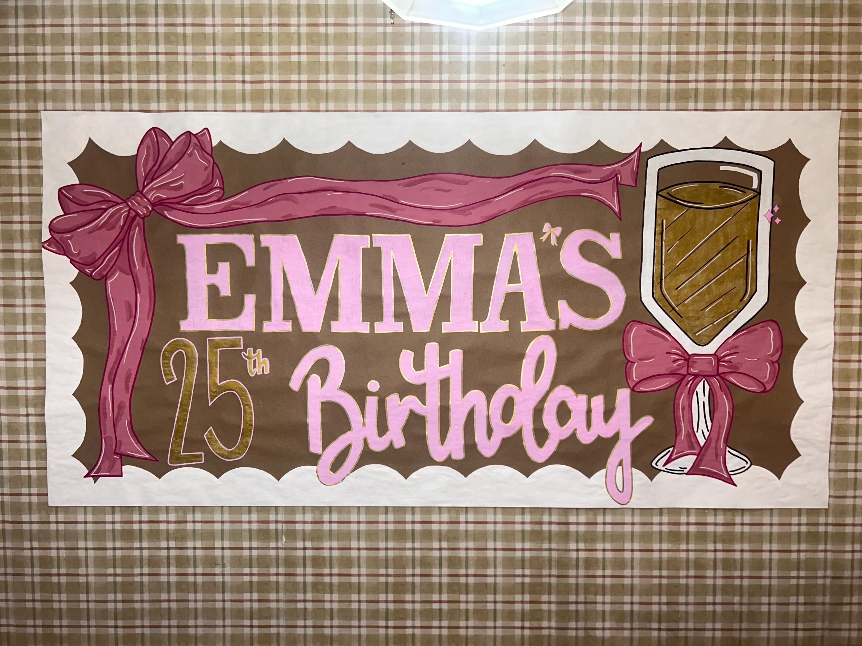 Hand Painted Custom Party Banner - Birthday Banner- Kraft Paper Banner ...