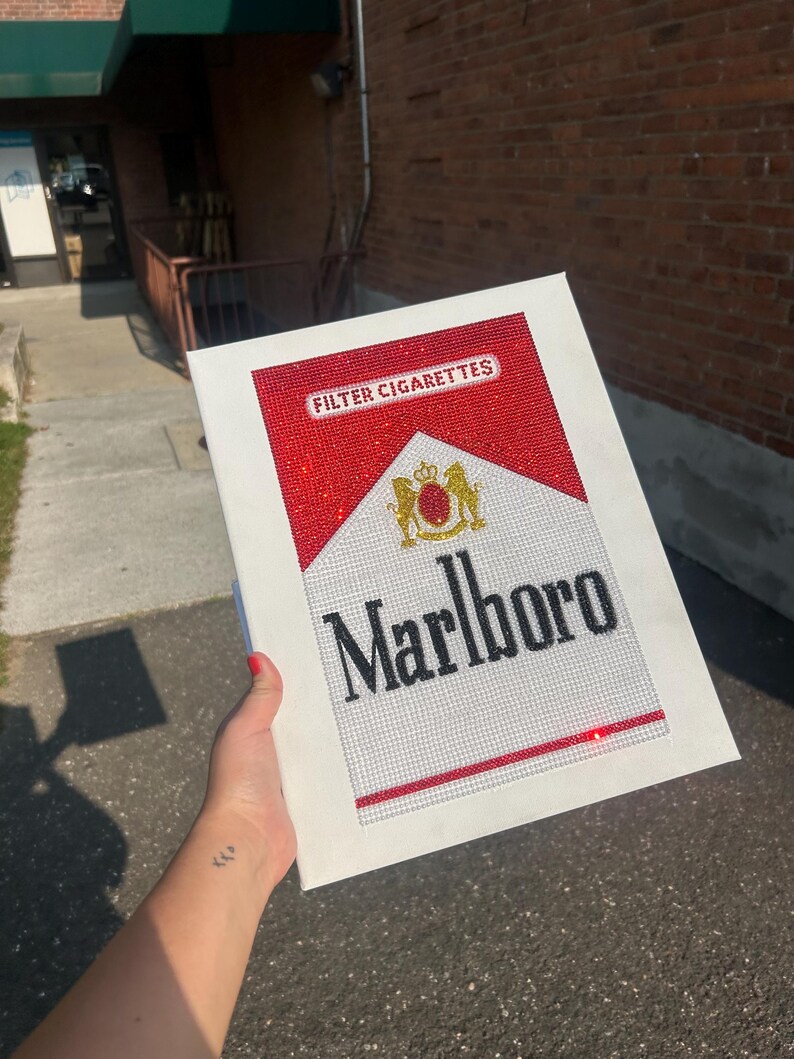 Rhinestone Canvas Art - Wall Art - Canvas - Handmade Decor - Gem ...