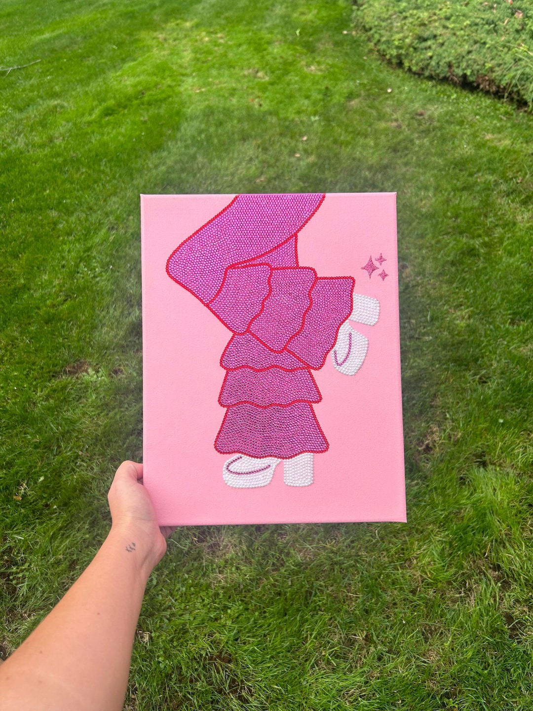 Rhinestone Canvas Art - Wall Art - Canvas - Handmade Decor - Gem ...