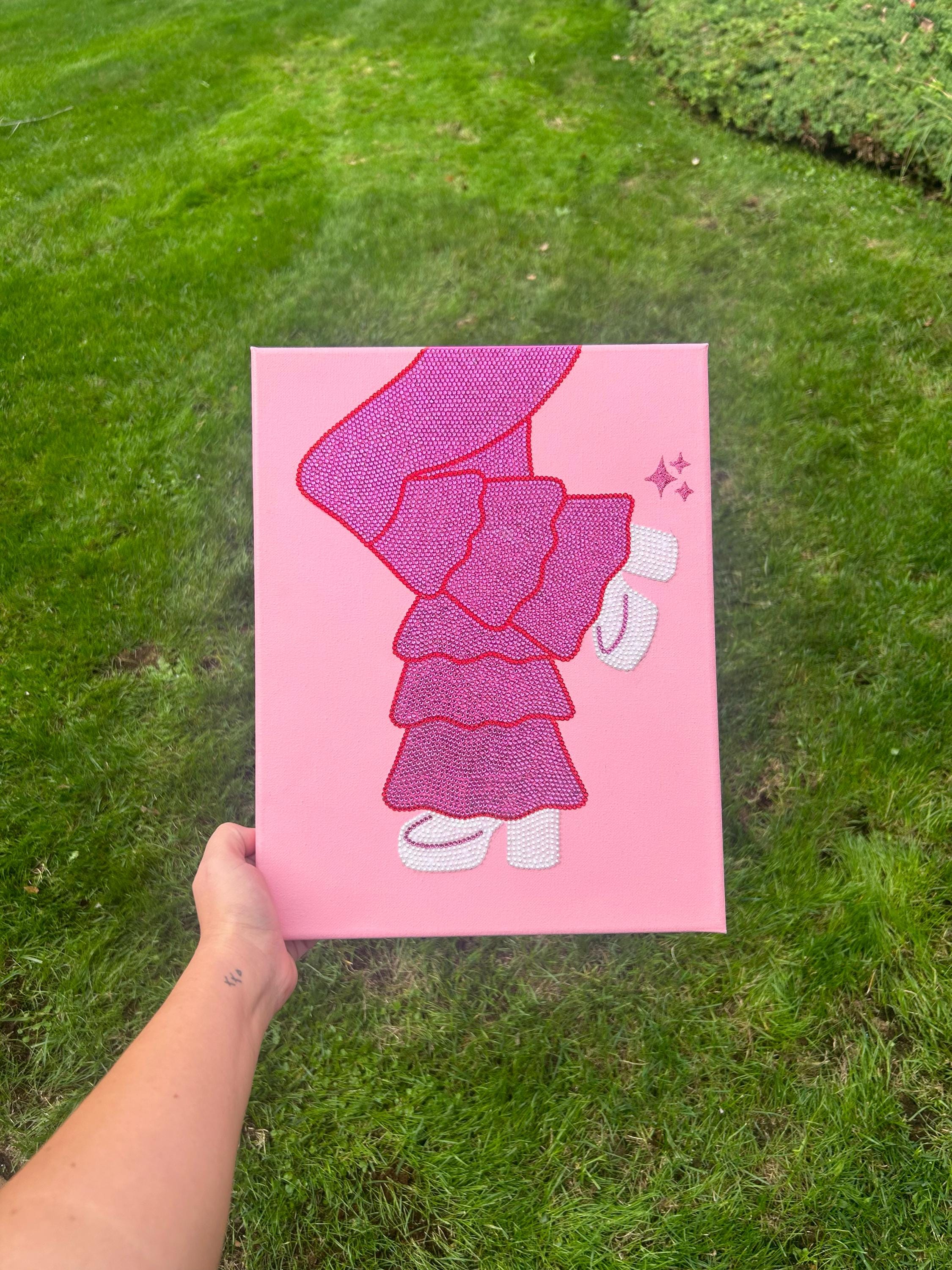 Rhinestone Canvas Art - Wall Art - Canvas - Handmade Decor - Gem ...