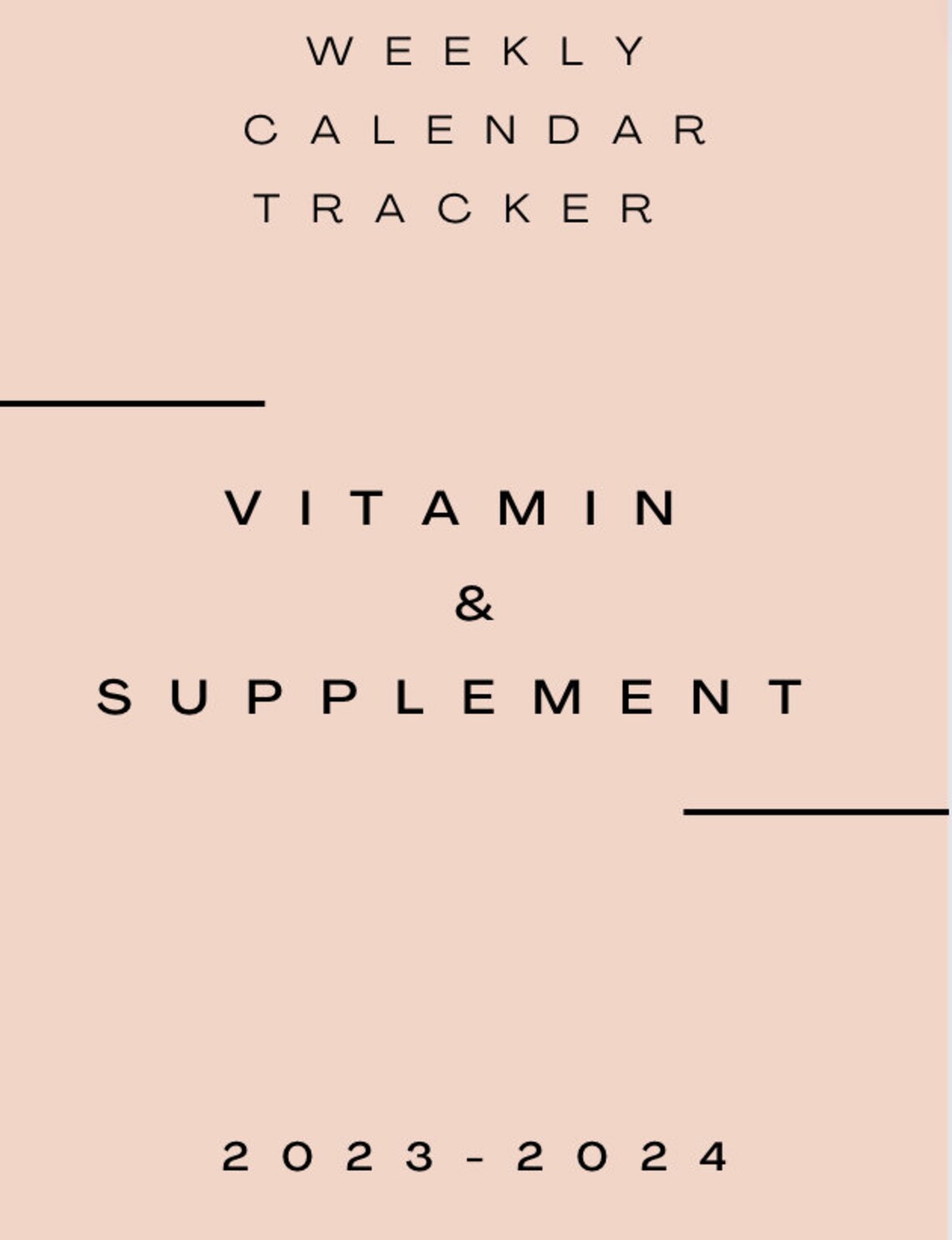 Month by Month Vitamin & Supplement Weekly Tracker - Etsy