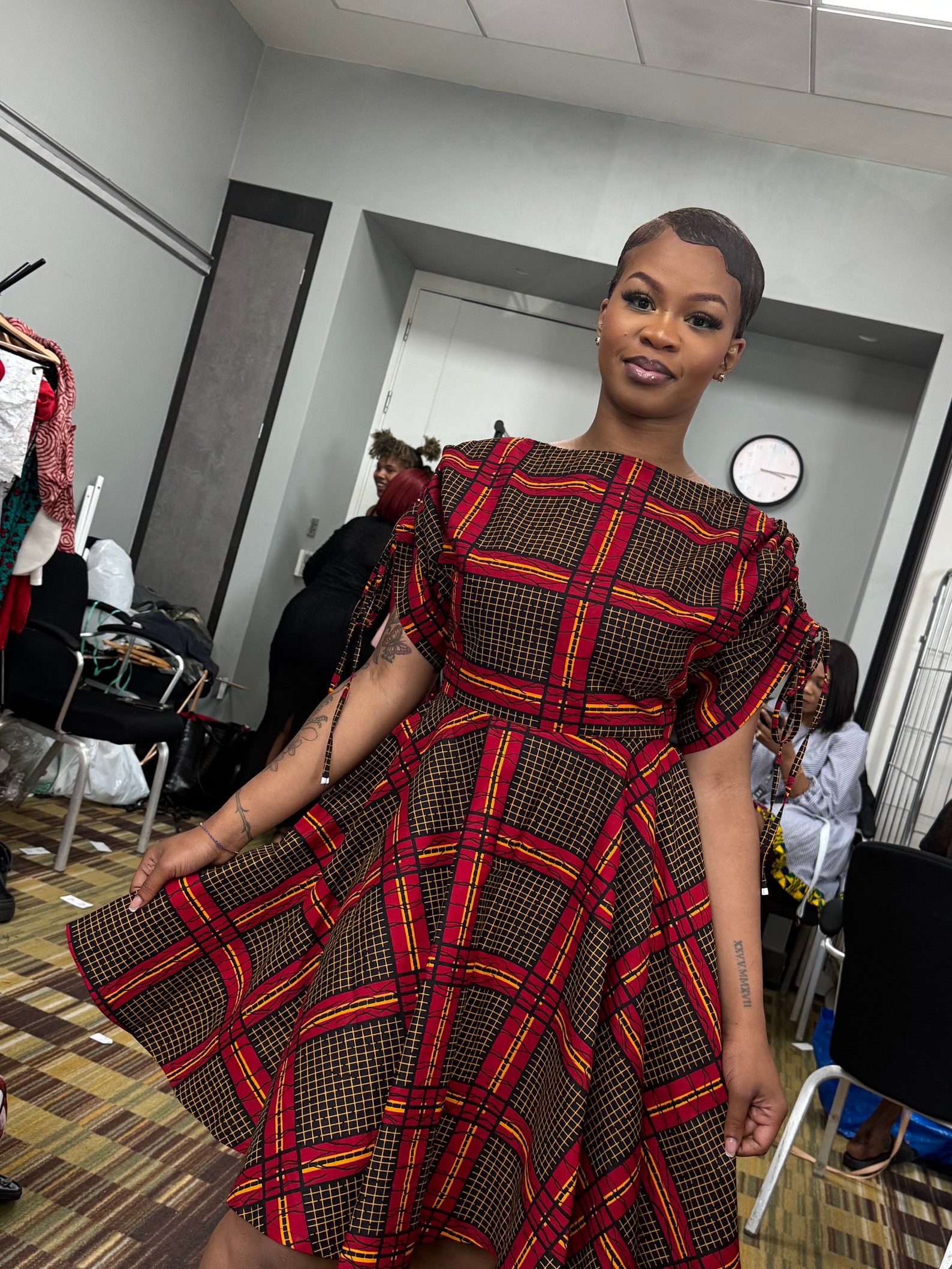 African Print Flare Dress - Etsy