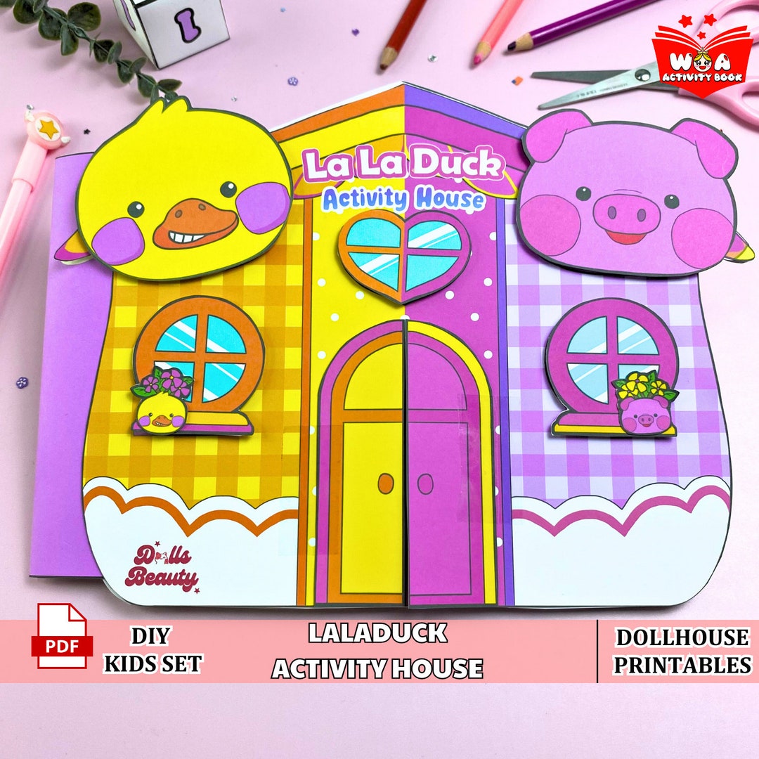 Printables Dollhouse Duck Pig Paper Kid Busy Book X Quiet Book ...