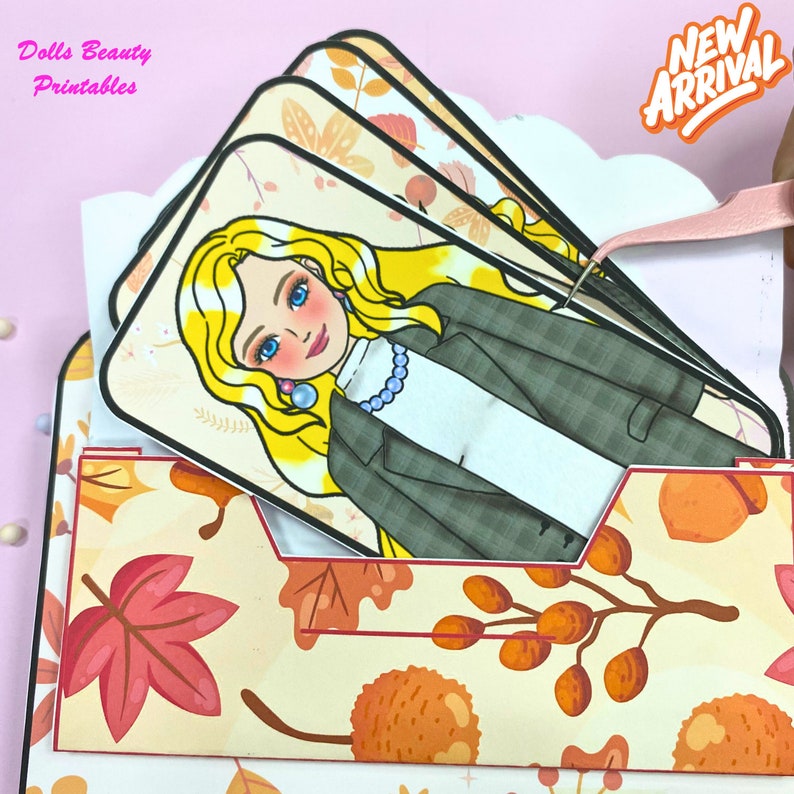 Printable Paper Dolls Autumn Dress up Kit , 2023 Autumn Collection ...
