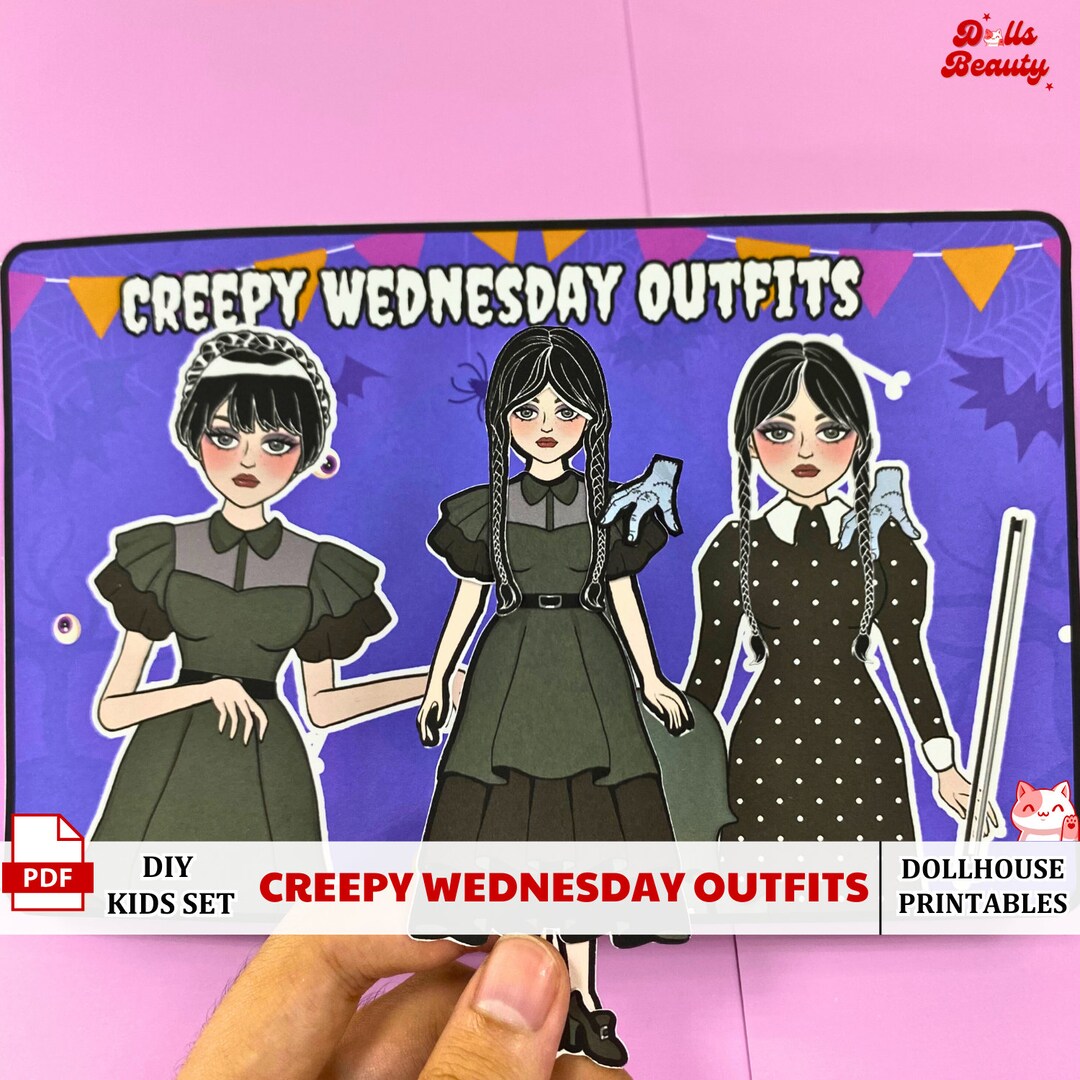 Creepy Wednesday Handmade Wardrobe Printable Unique DIY - Etsy