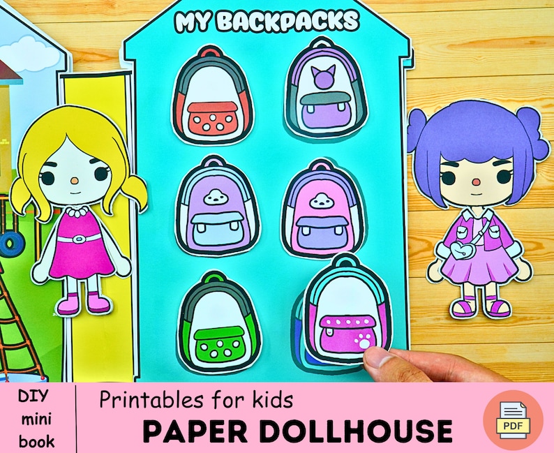 Printables Toca Boca School Dollhouse Toca Boca Busy Book to Print for ...