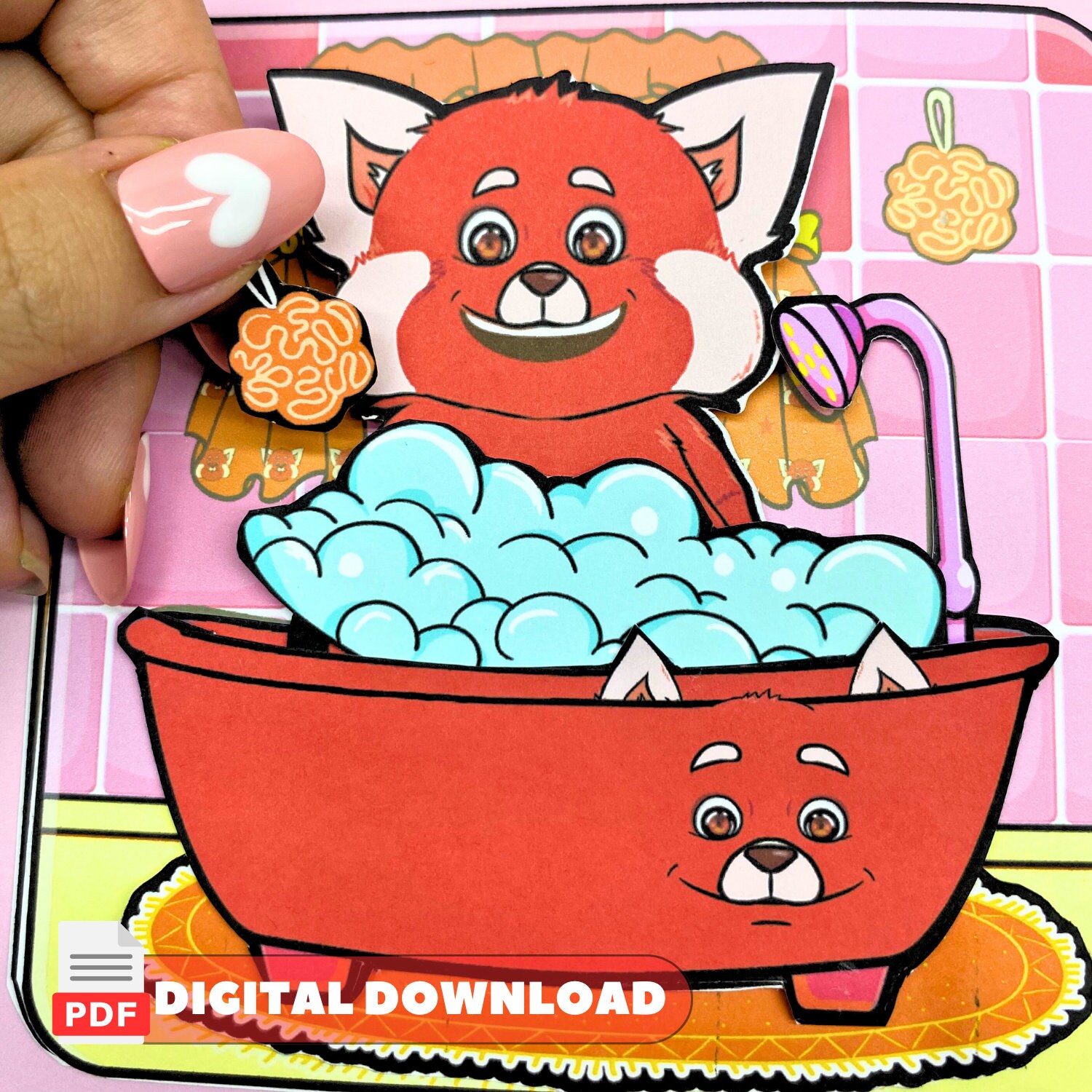 Cute Mie Dollhouse Mie Make Paper House DIY Activities for Kids Orange ...