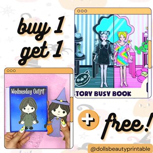 Printables Dollhouse Black Pink Busy Book Kid Quiet Book Pages ...