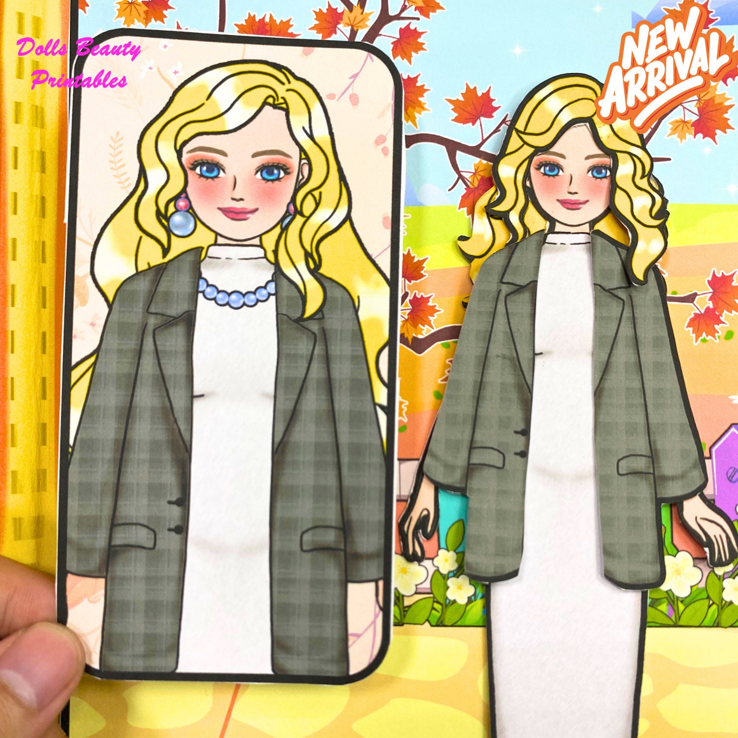 Printable Paper Dolls Autumn Dress up Kit , 2023 Autumn Collection ...