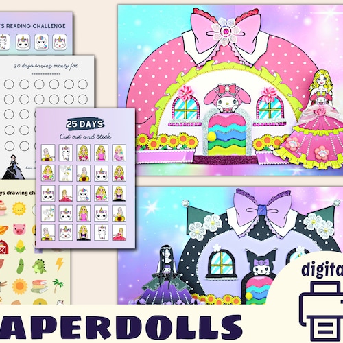 Printable Paper Doll House for Kids DIY Busy Book Paper - Etsy