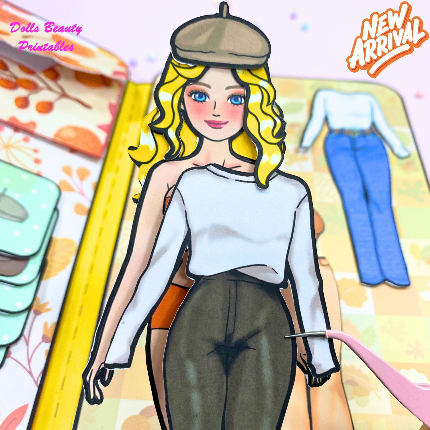 Printable Paper Dolls Autumn Dress up Kit , 2023 Autumn Collection ...