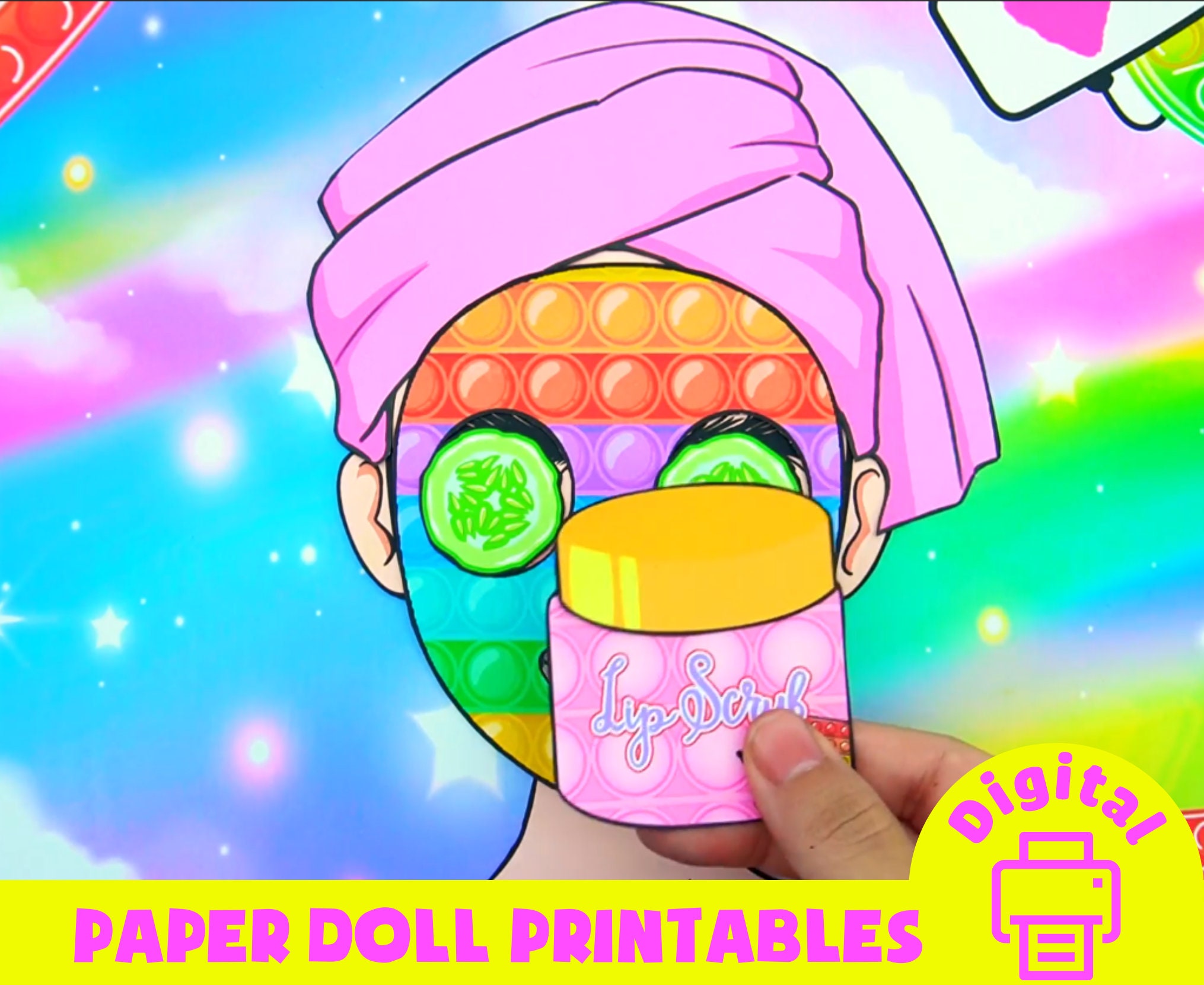 Stunning Pop It Make up Kit Printables Pop It Digital Instant Download ...