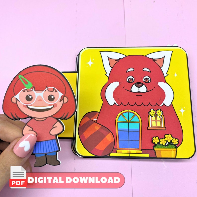 Cute Mie Dollhouse Mie Make Paper House DIY Activities for Kids Orange ...