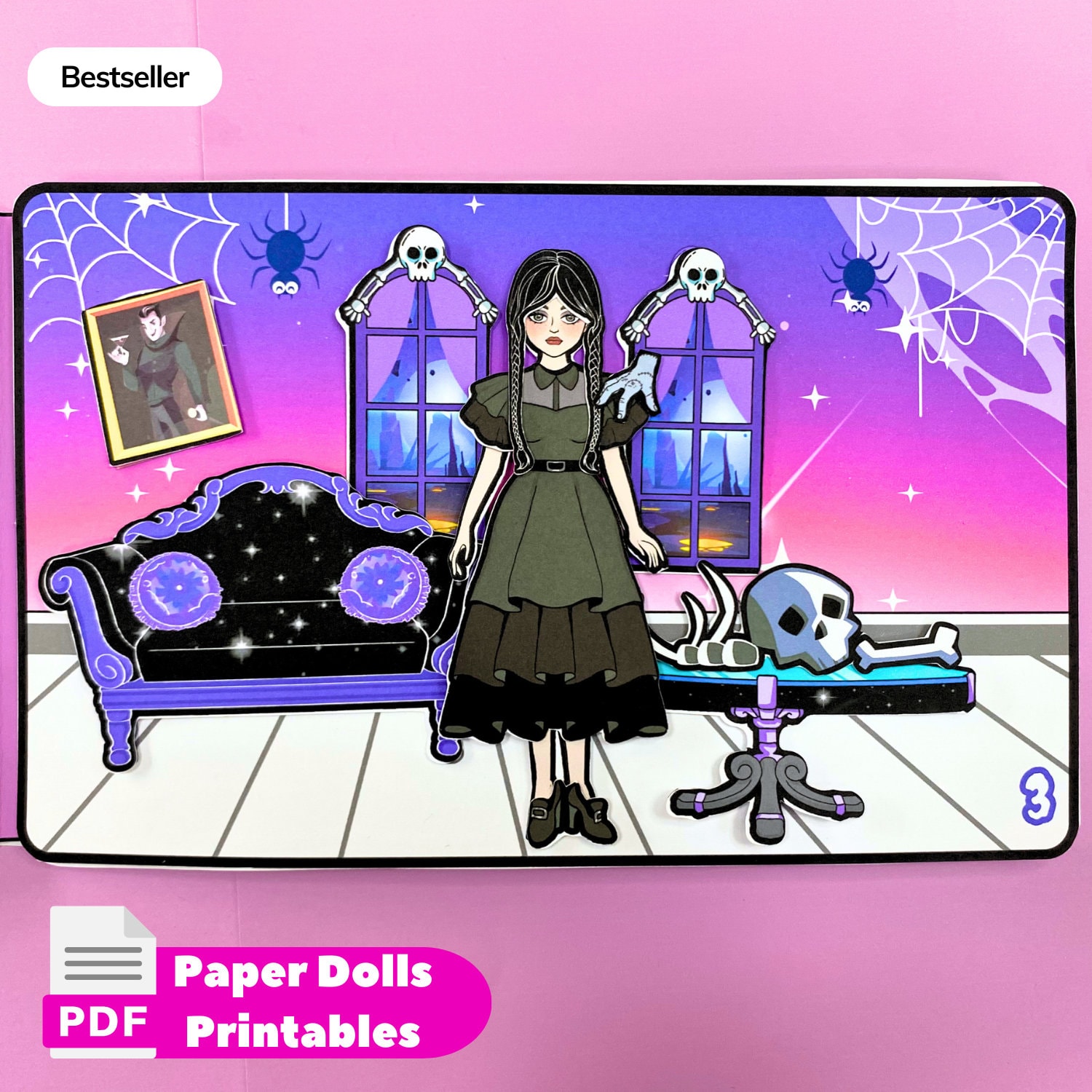 Creepy Wednesday Handmade Wardrobe Printable Unique DIY - Etsy