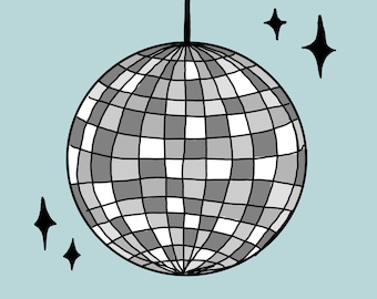 Digital Print. Disco Ball - Etsy