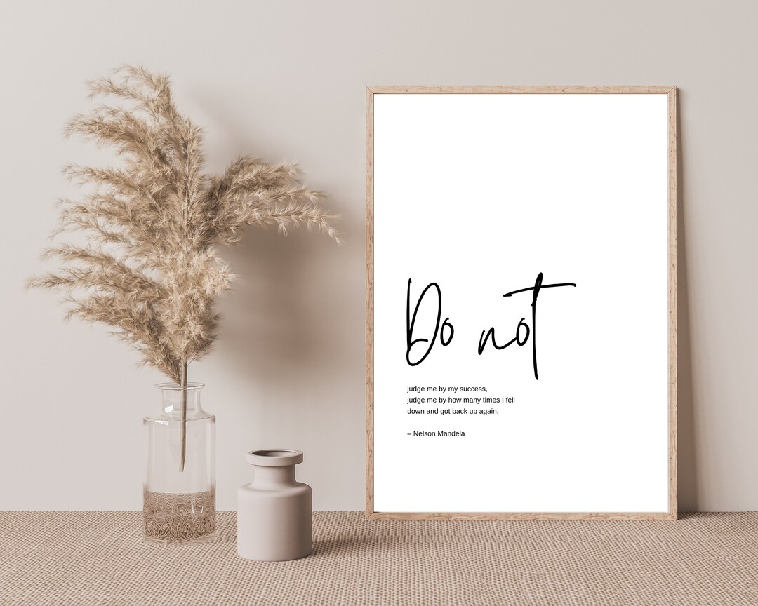 Nelson Mandela Quote Print, Motivational Poster, Inspirational Quote ...