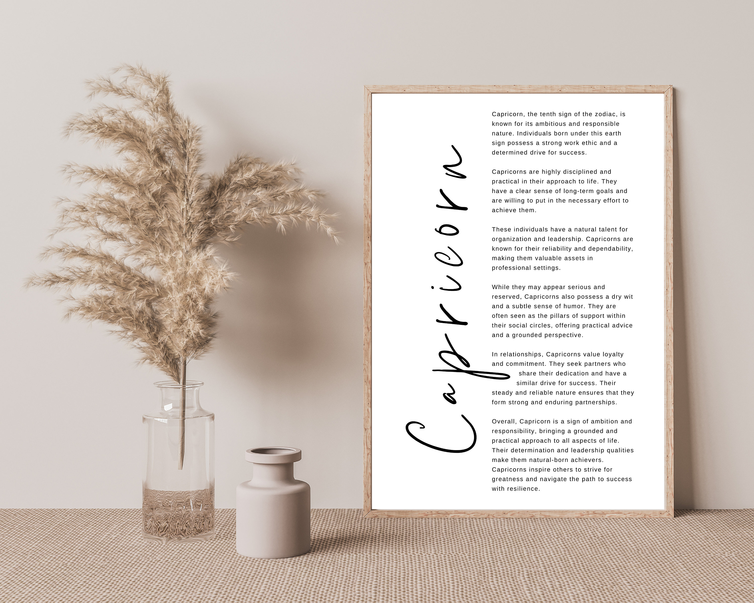 CAPRICORN Star Sign Instant Download, Zodiac Art Printable, Spiritual ...