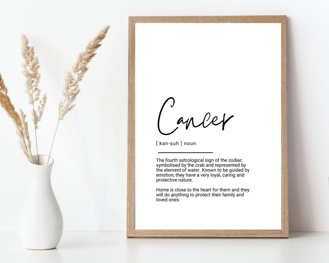 CANCER Star Sign Instant Download Print, Zodiac Art Printable ...