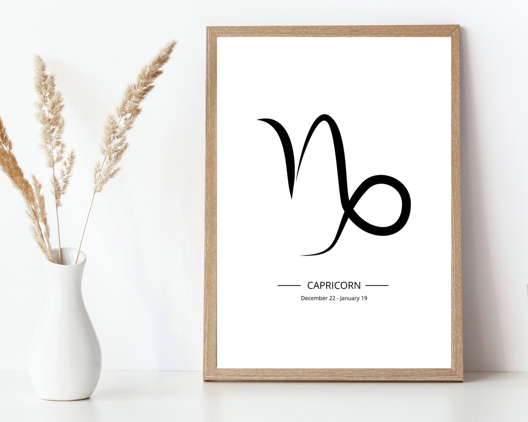 CAPRICORN Star Sign Instant Download, Zodiac Art Printable, Spiritual ...
