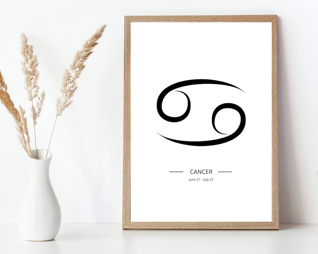 CANCER Star Sign Instant Download Print, Zodiac Art Printable ...