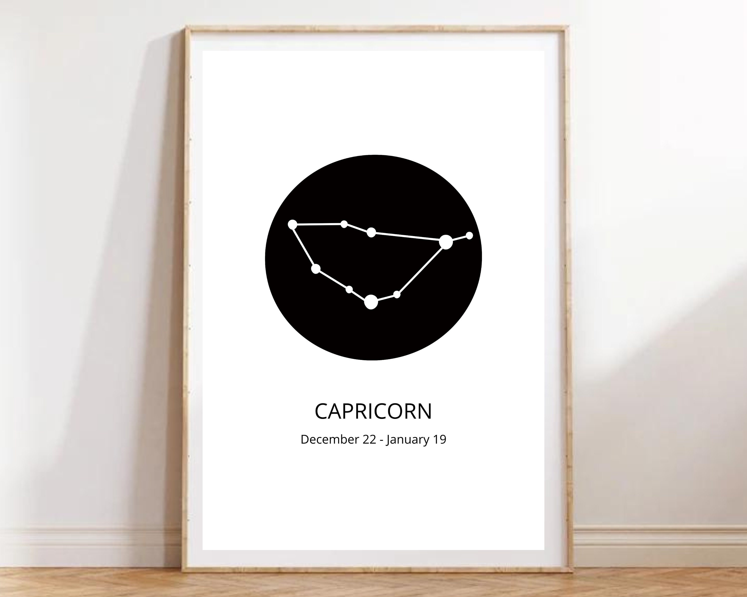 CAPRICORN Star Sign Instant Download Zodiac Art Printable - Etsy