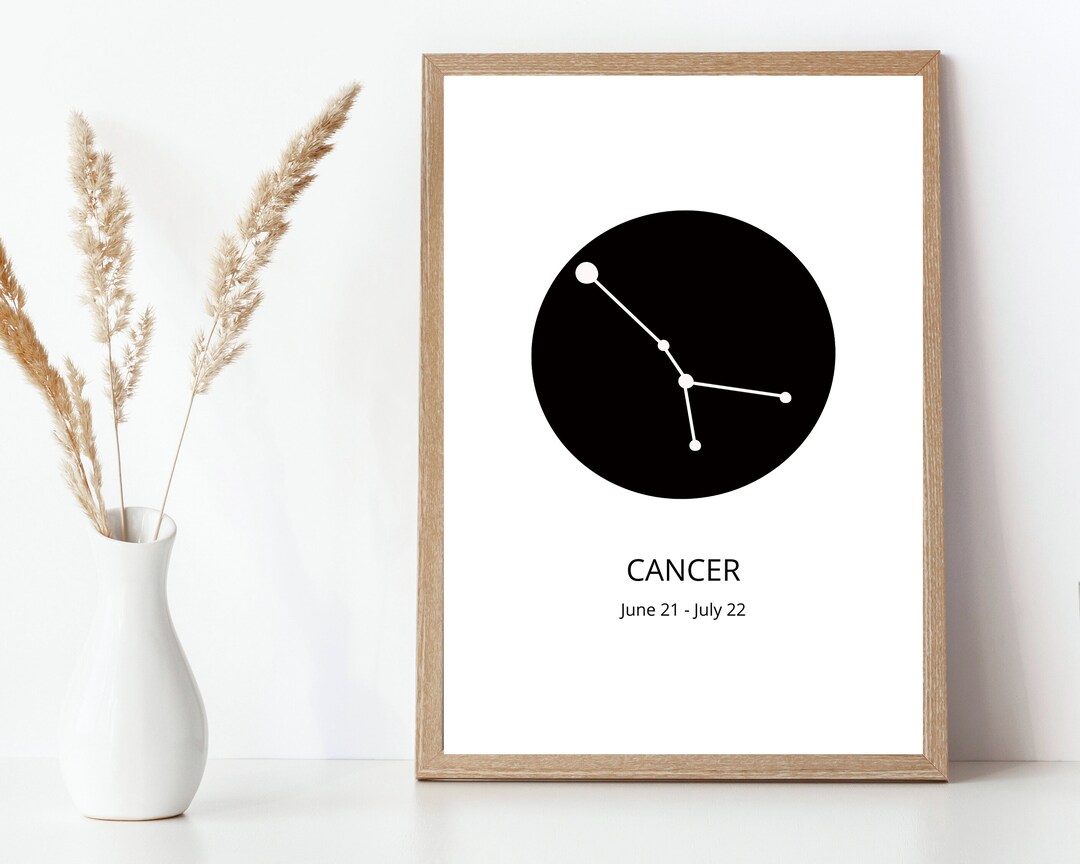 CANCER Star Sign Instant Download Print, Zodiac Art Printable ...