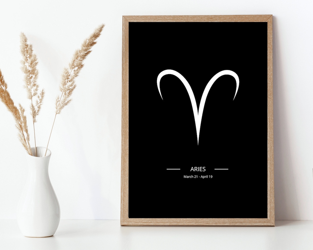 Aries Definition Zodiac T Printable Wall Art Celestial Art Print