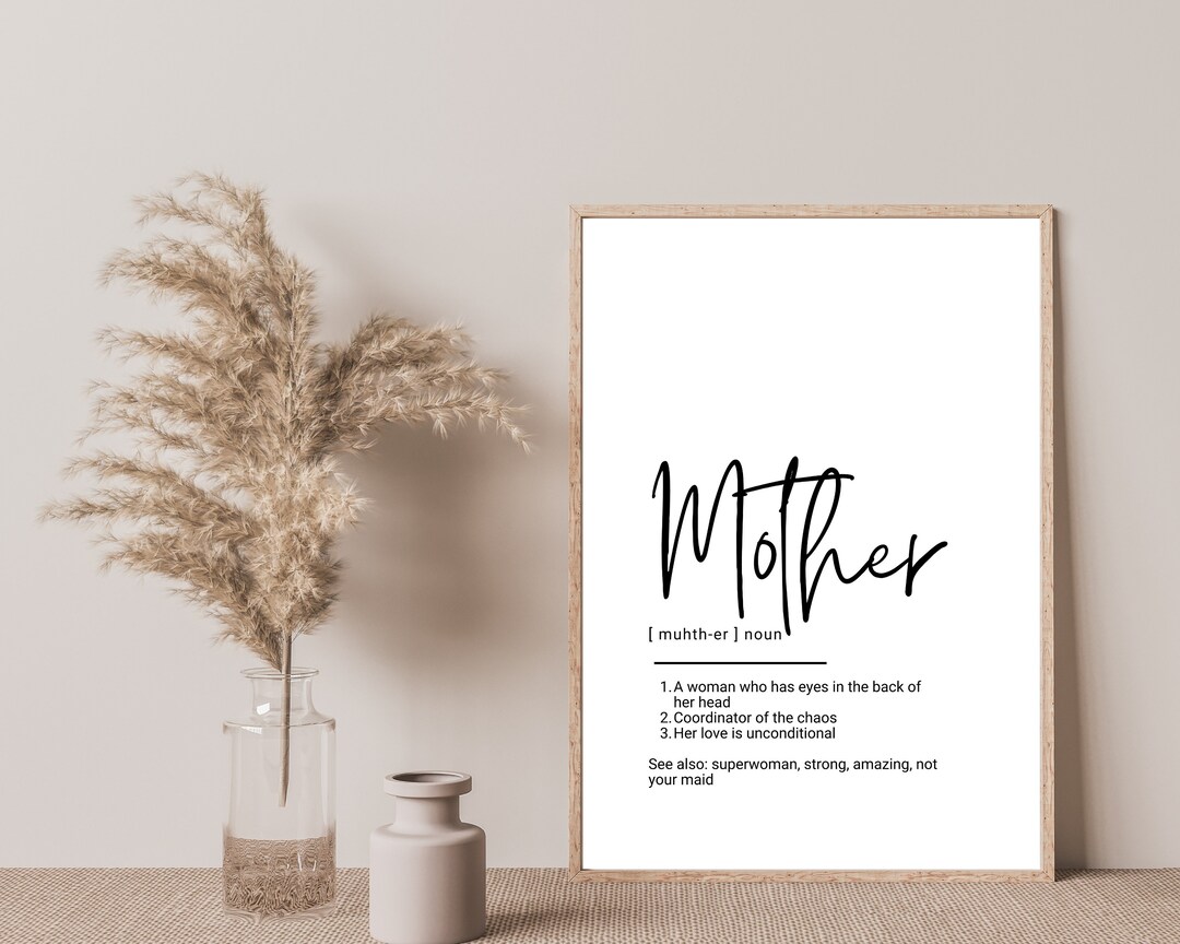 Mother Definition | Mum PRINTABLE Art | Mother's Day Gift | Dictionary ...