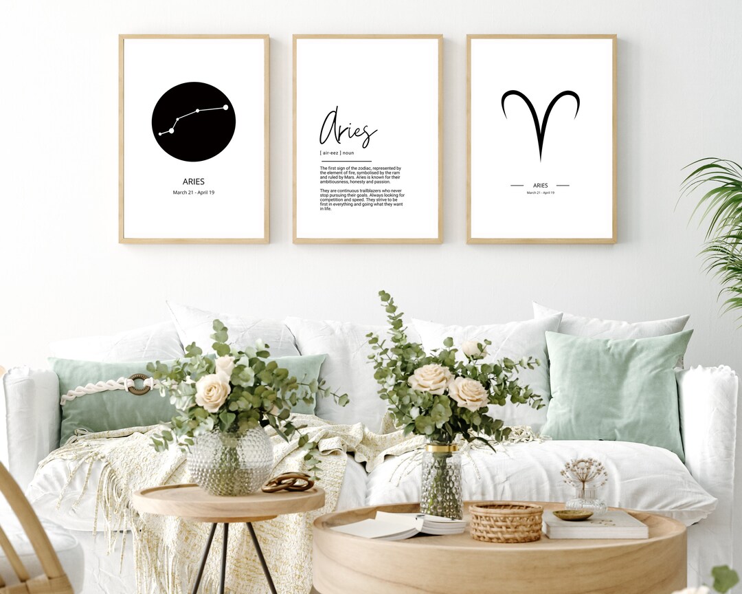 Aries Constellation Art Print | Star Sign Print | Horoscope Print ...