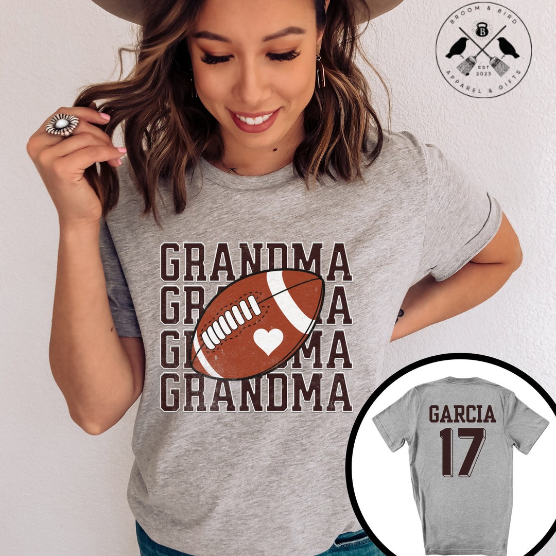 Custom Football Grandma Shirt, Grandma Football Tee, Football T-shirt ...