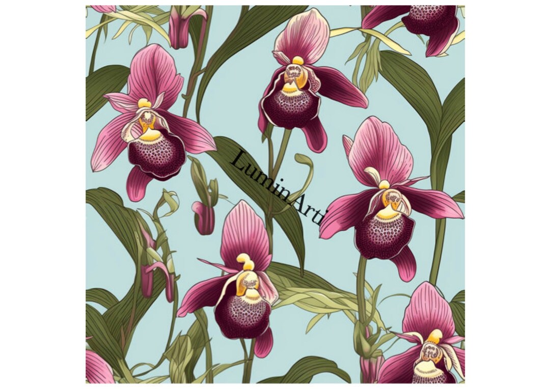 Oriental Orchid Patterns - Tileable - PNG Digital Download - Etsy