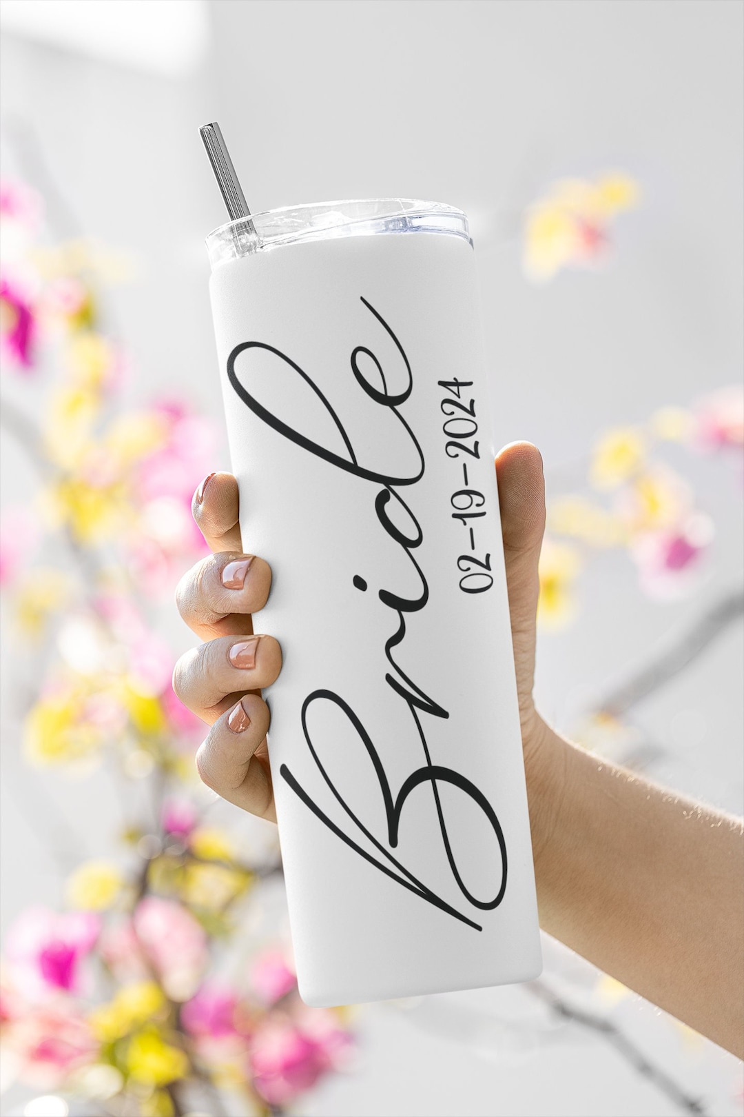 Personalized Bride Tumbler- Wedding Party Tumbler- Wedding Tumbler With ...
