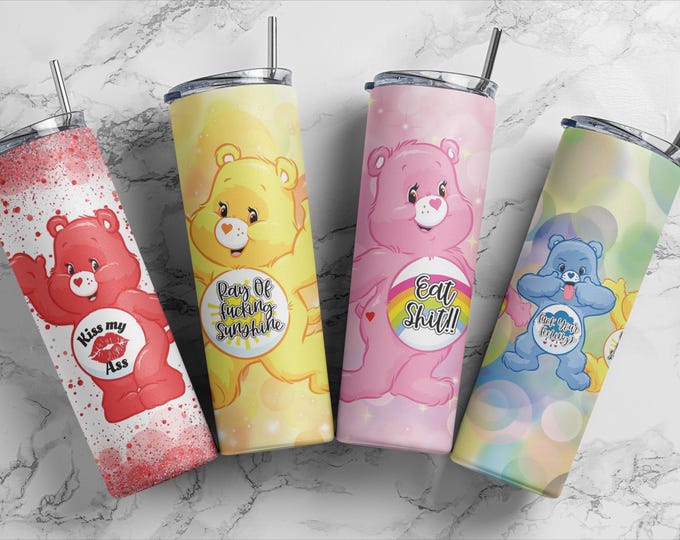 Swearbear Tumbler, Funny Tumbler Curse. Gifts for Her, Cheeky Sassy ...