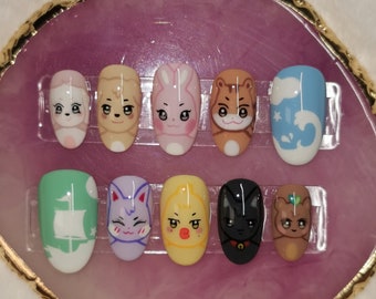 Press on Nails Ateez Halateez - Etsy