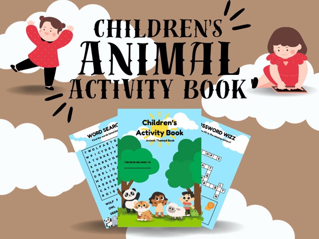 Printable Animal Themed Children's Activity Busy Book - Fun and ...