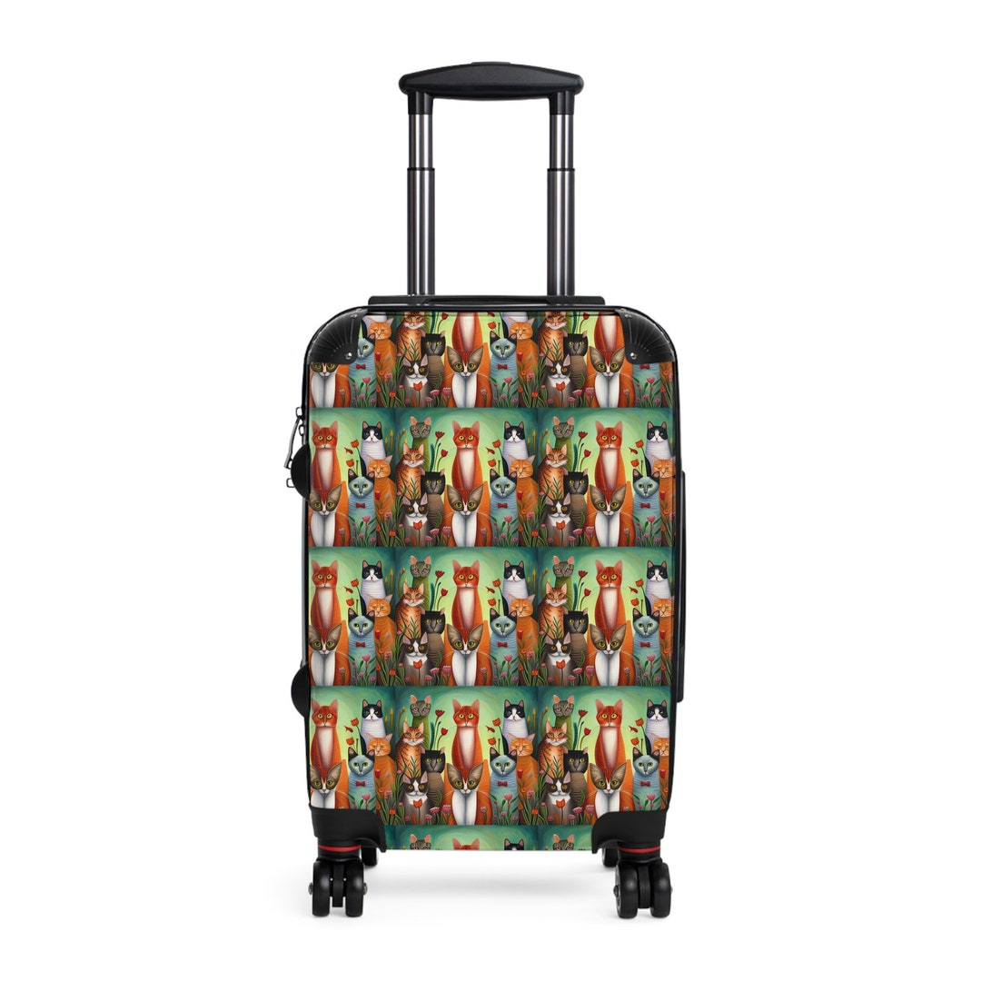 Original, One-of-a-kind Whimsical Cat Design Suitcase - Etsy