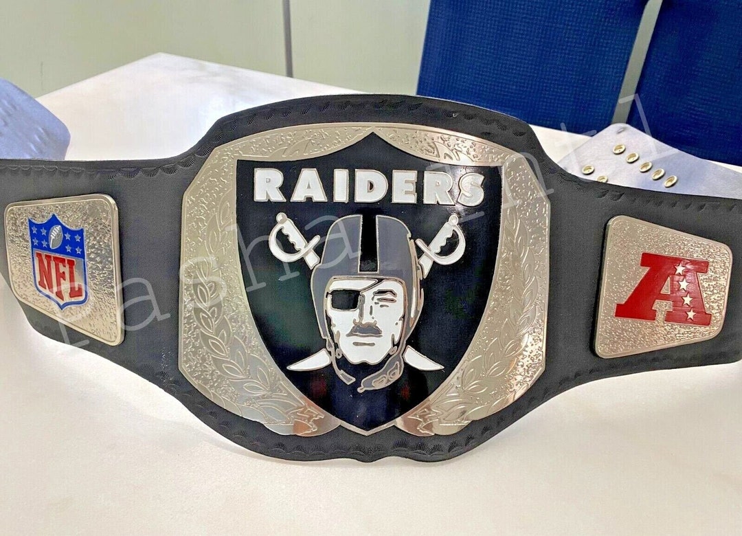Las Vegas Raiders Superbowl Championship Leather Title Belt - Etsy