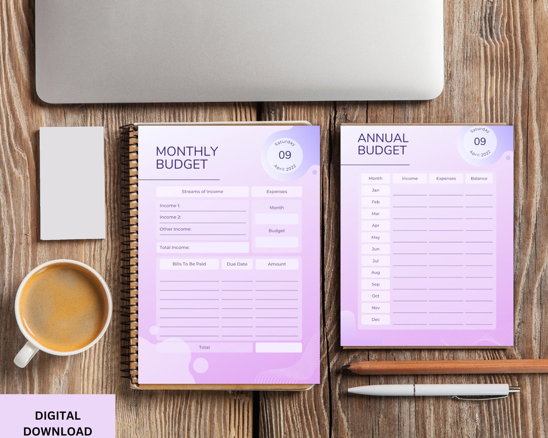 Printable Monthly Budget Monthly Income & Expense Recorder - Etsy