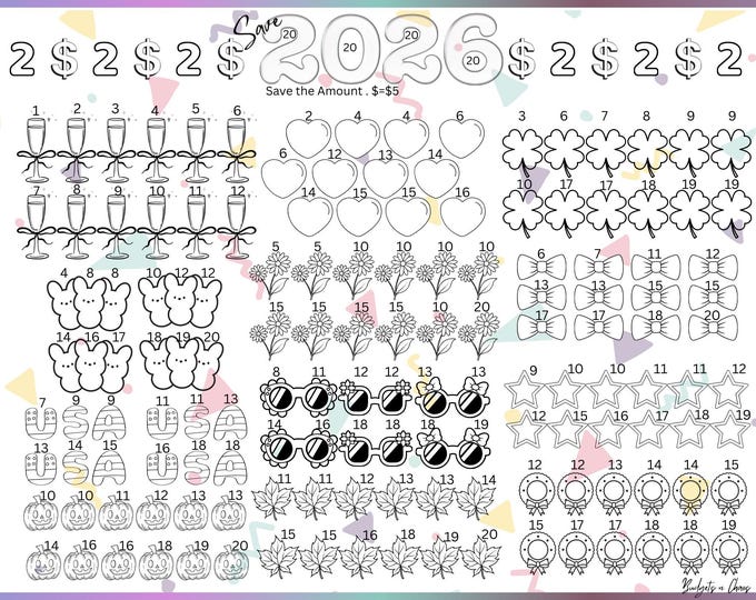Save 2026 In 2026 Savings Challenge Digital Savings Tracker Cash