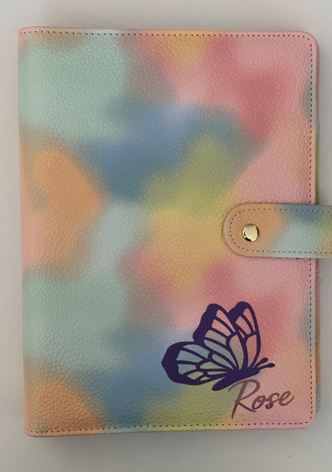 Custom A5 Tie Dye Cobblestone Binder With Customized Envelopes | Cash ...