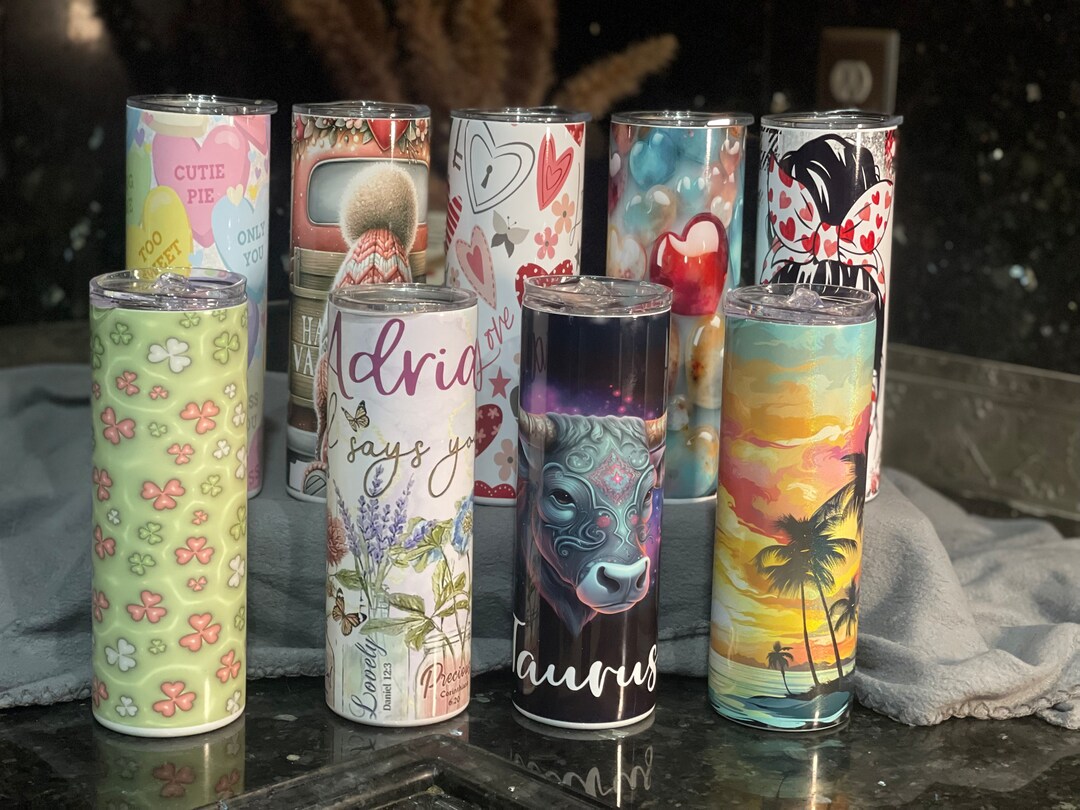 Custom Personalized Made to Order Sublimated 20 And30 Oz Skinny ...