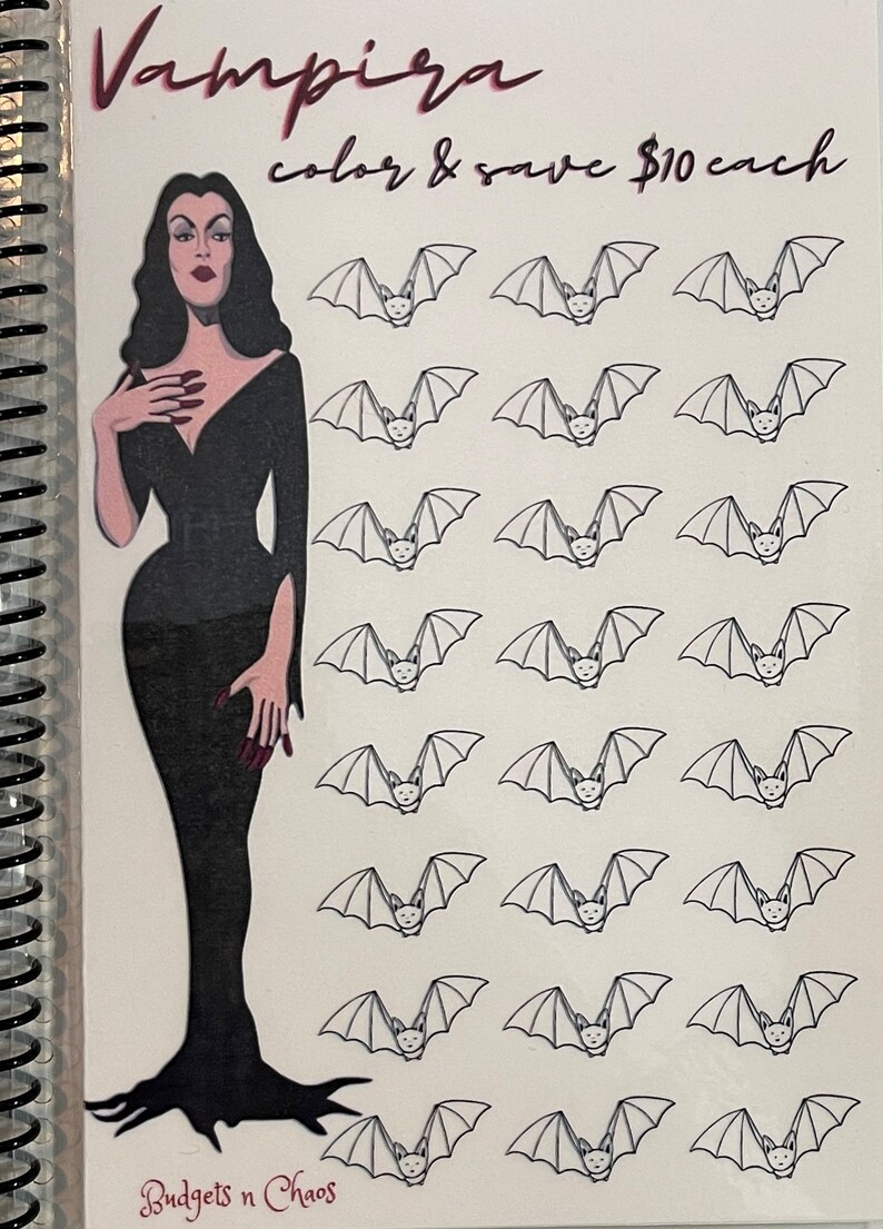 Goth Queens Booklet Savings Tracker Cash Envelopes - Etsy