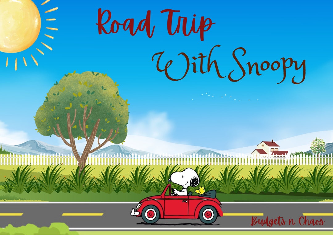 Road Trip With Snoopy Booklet Savings Tracker Cash - Etsy