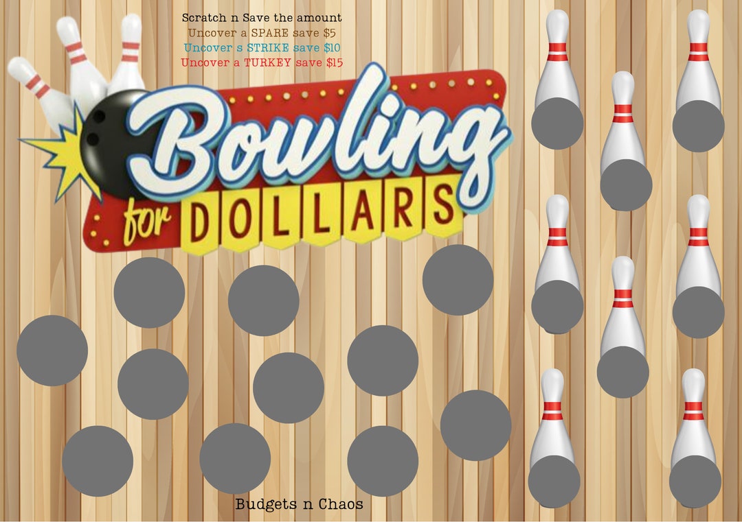 Bowling for Dollars Scratch-off Challenge | Savings Tracker | Cash ...