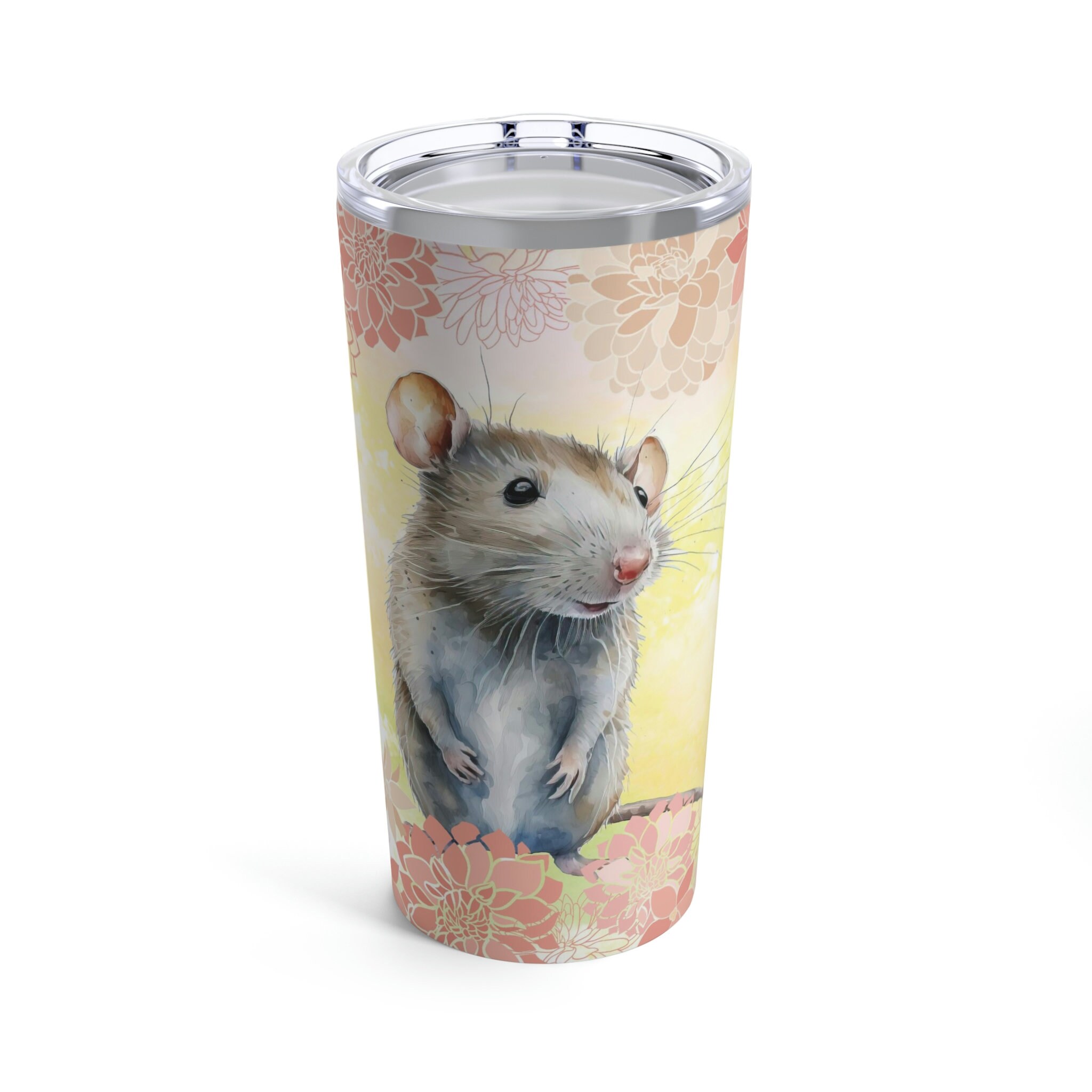 Girly Rat Tumbler Gift Idea, Stainless Steel 20oz, Cute Rat Coffee Cup ...
