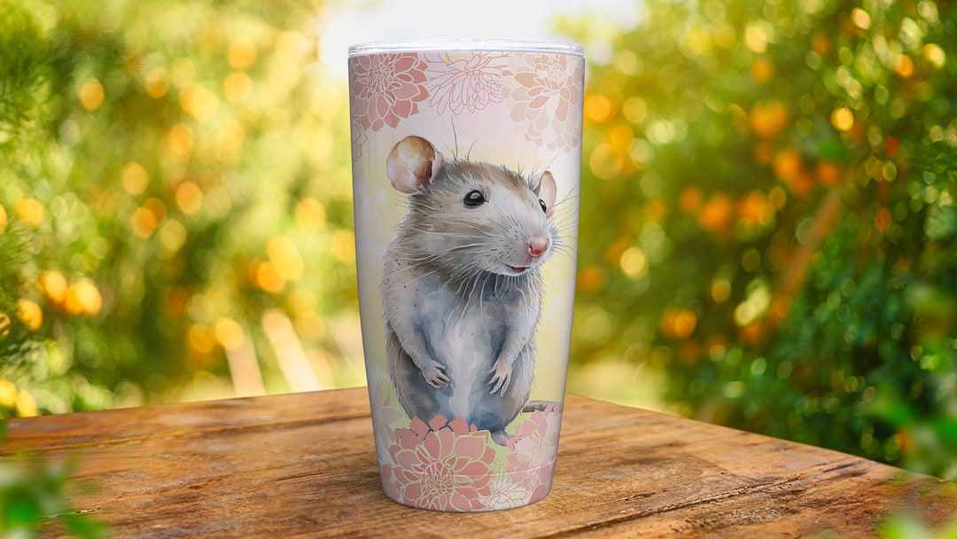 Girly Rat Tumbler Gift Idea, Stainless Steel 20oz, Cute Rat Coffee Cup ...